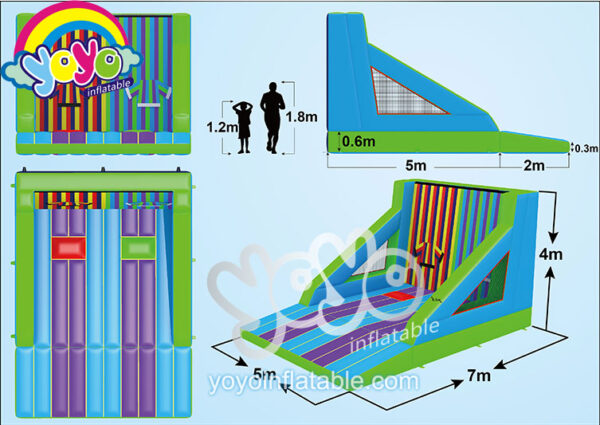Human Velcro Wall Inflatable Bounce Sport Game YY-NSP2123 | Yoyo Inflatable